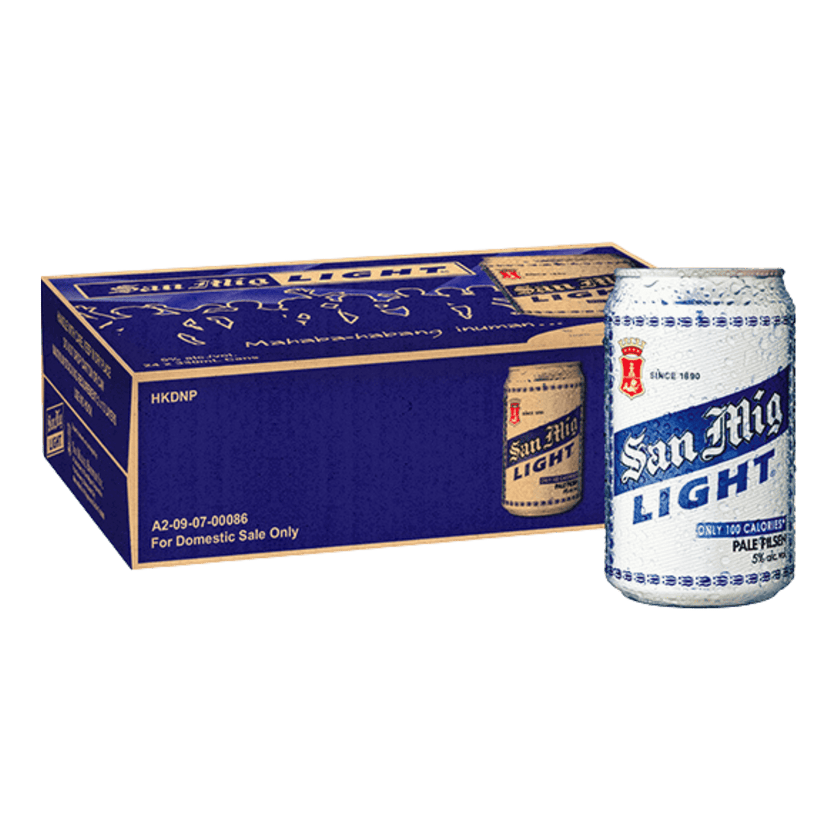 San Mig Light Can Case of 24 - 330ml - Boozy.ph