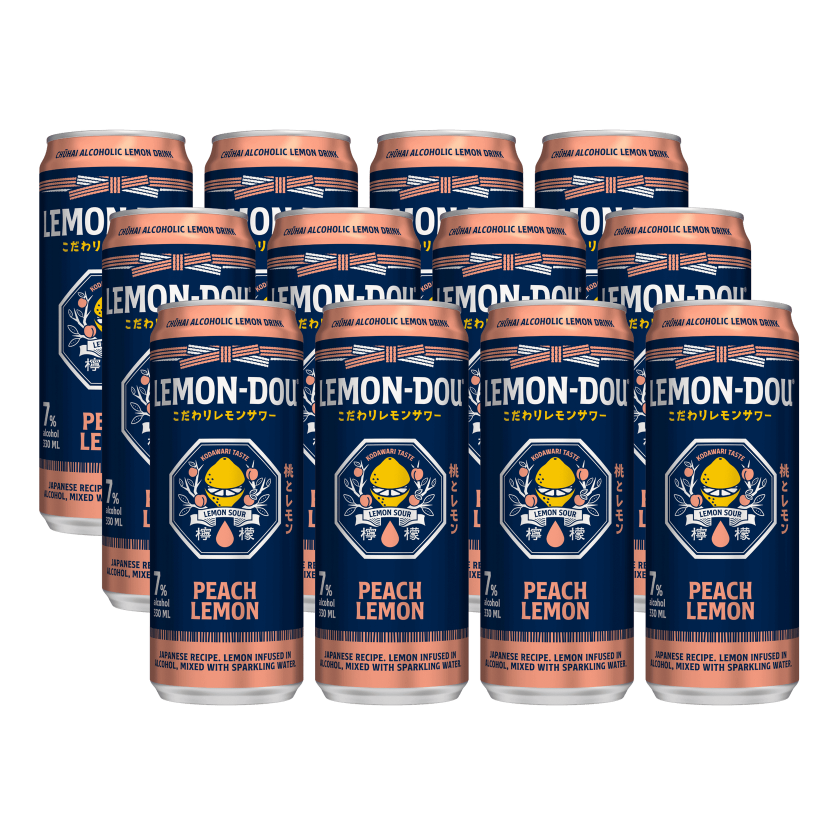 Lemon-dou Peach Lemon 330ml Bundle of 12 - Boozy.ph