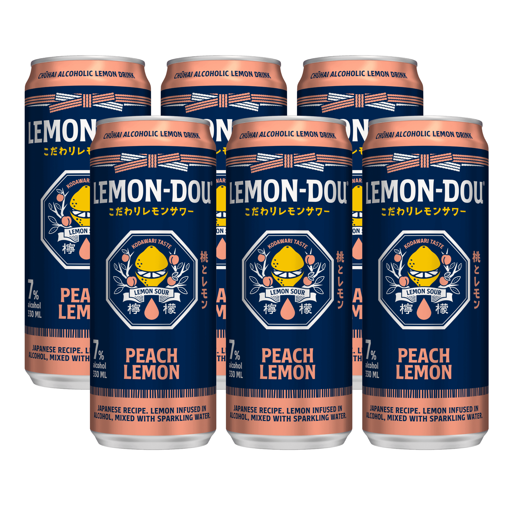 Lemon-dou Peach Lemon 330ml Bundle of 6 - Boozy.ph