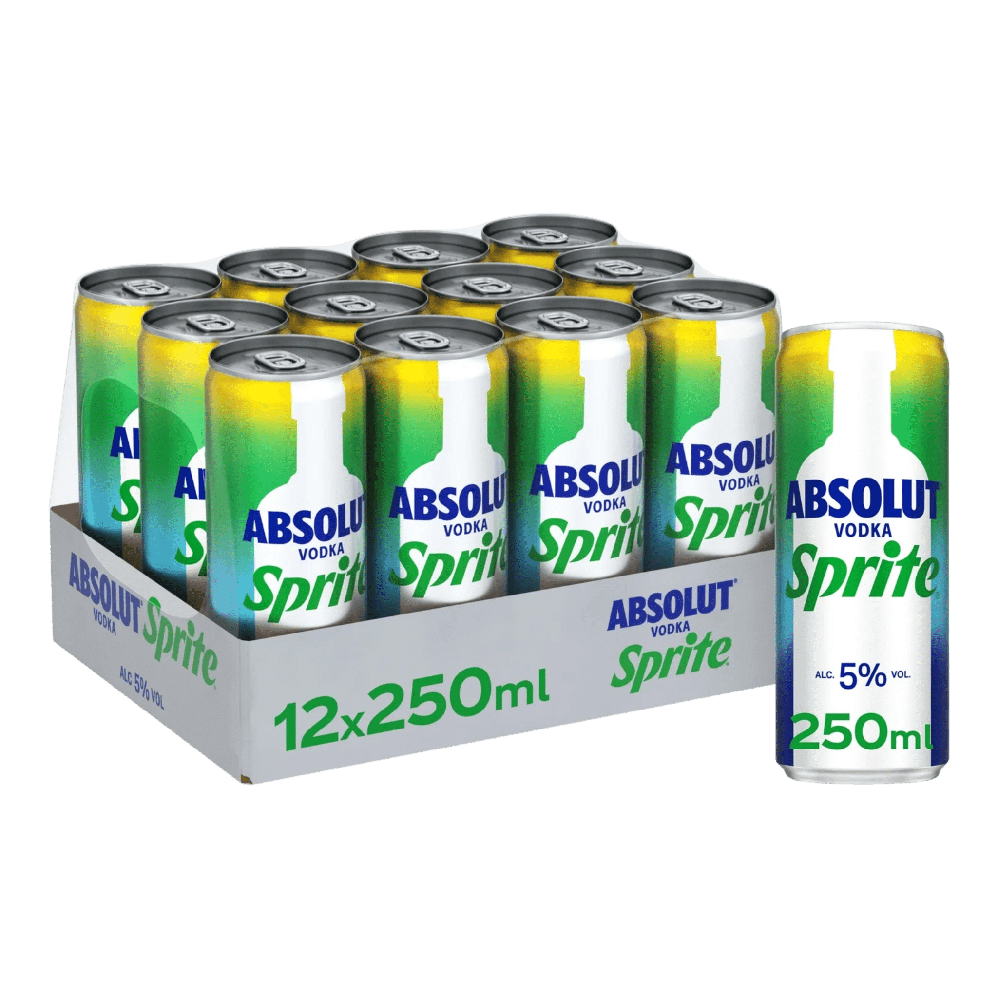 Absolut Vodka & Sprite 250ml Case of 12 - Boozy.ph