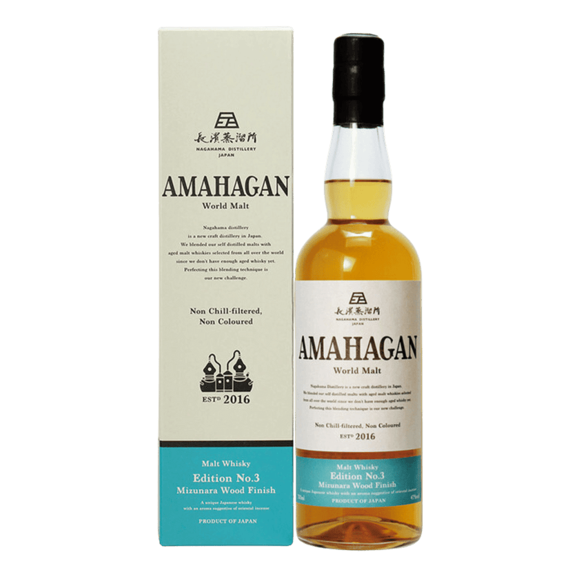 Amahagan World Malt Whisky Edition No. 3 - Mizunara Wood Finish 700ml - Boozy.ph