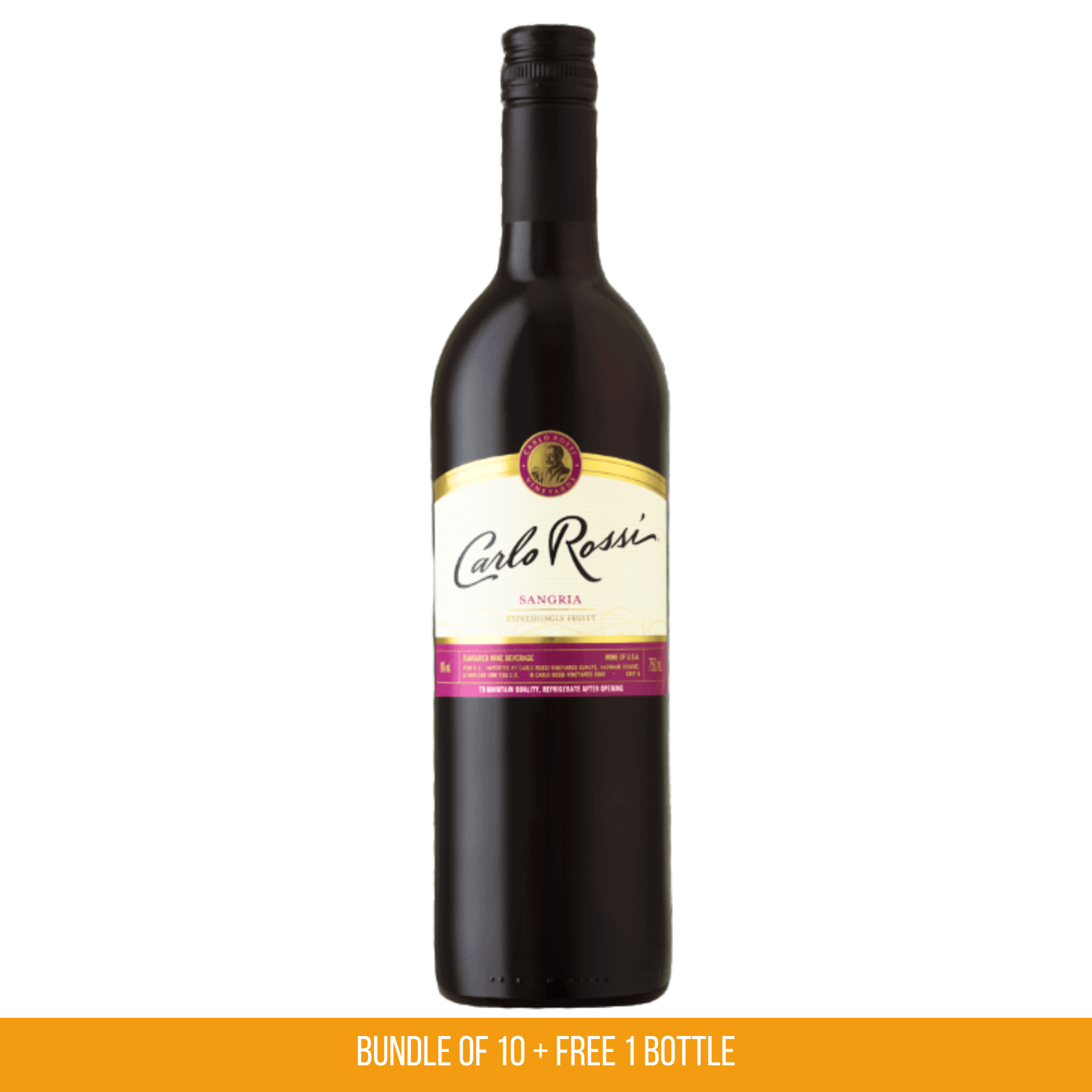 Carlo Rossi Sangria 750ml Bundle of 10 + Free 1 Bottle - Boozy.ph