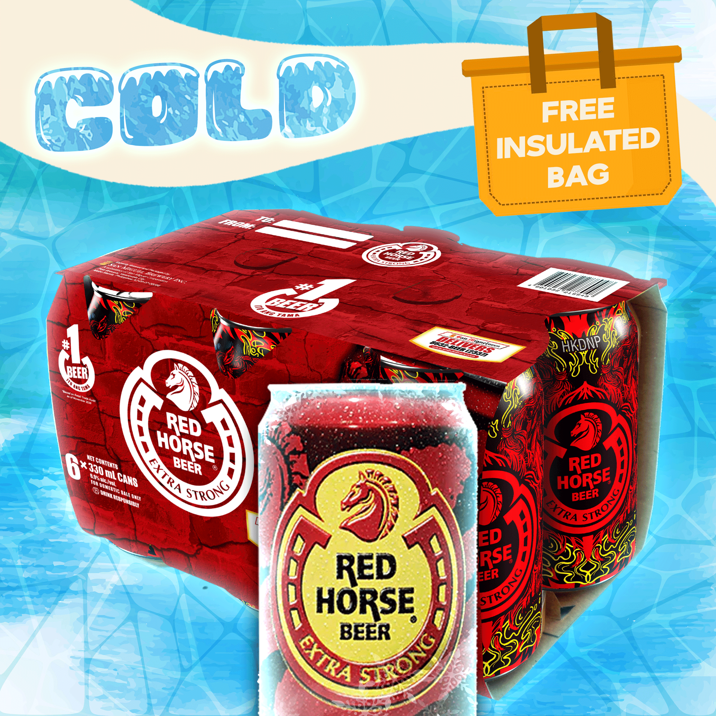 Red Horse Beer 330ml Can 6-Pack ( ️ COLD ️) - Boozy.ph