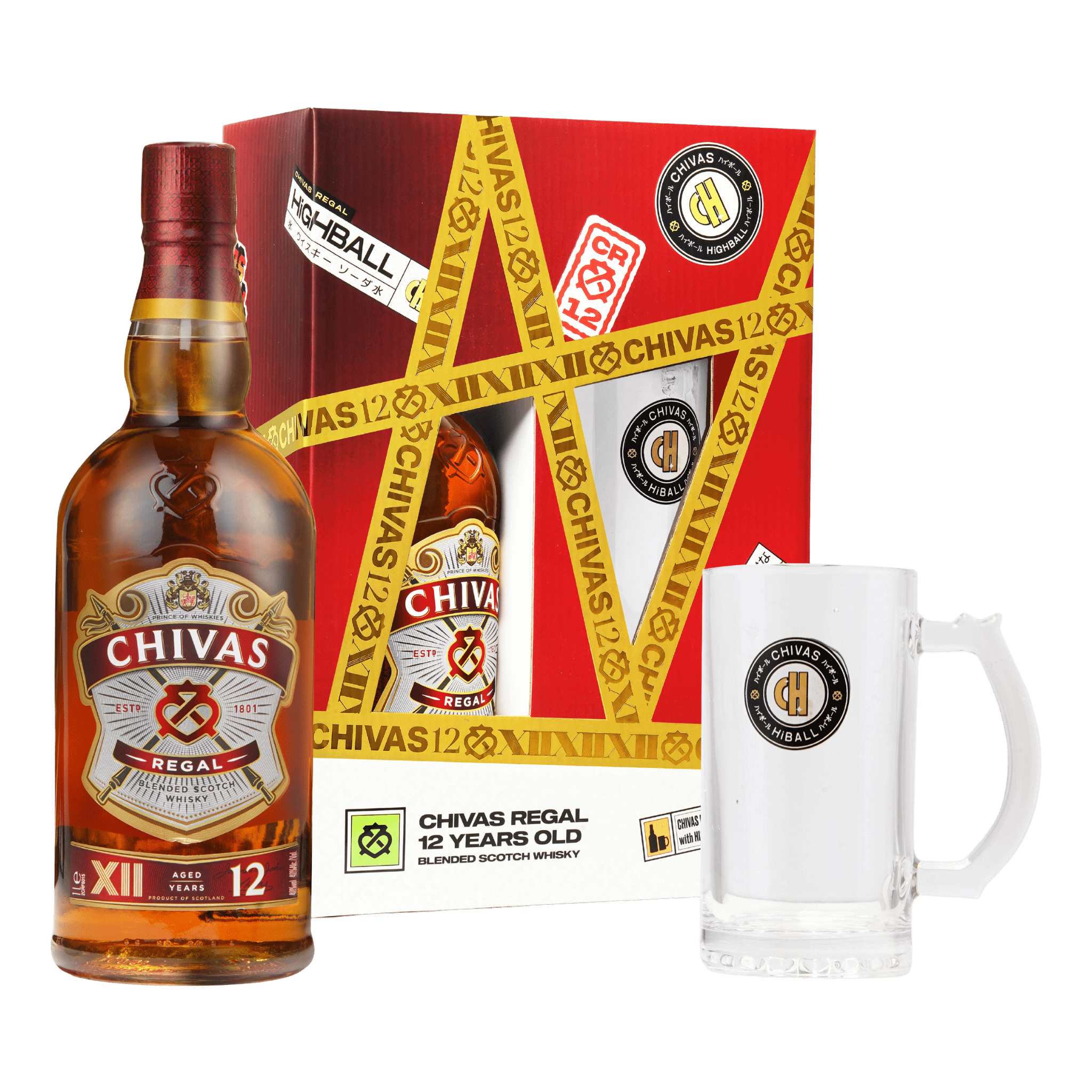 Chivas Regal 12yo 1L Highball Mug Pack - Boozy.ph