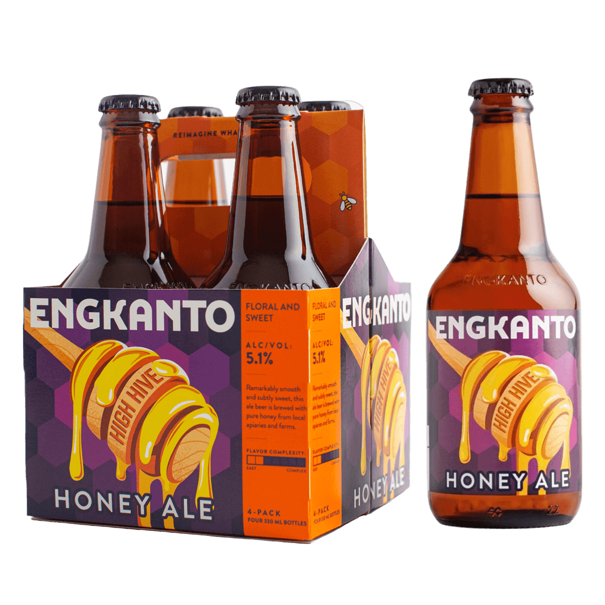 Engkanto High Hive - Honey Ale 330mL Bottle 4-Pack - Boozy.ph