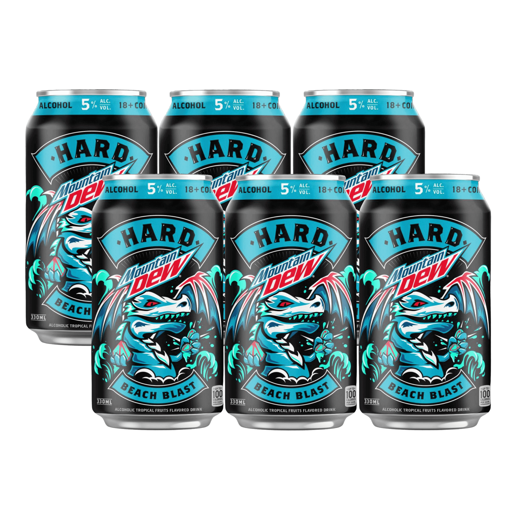 Hard Mountain Dew Beach Blast 330ml Can Bundle of 6 - Boozy.ph