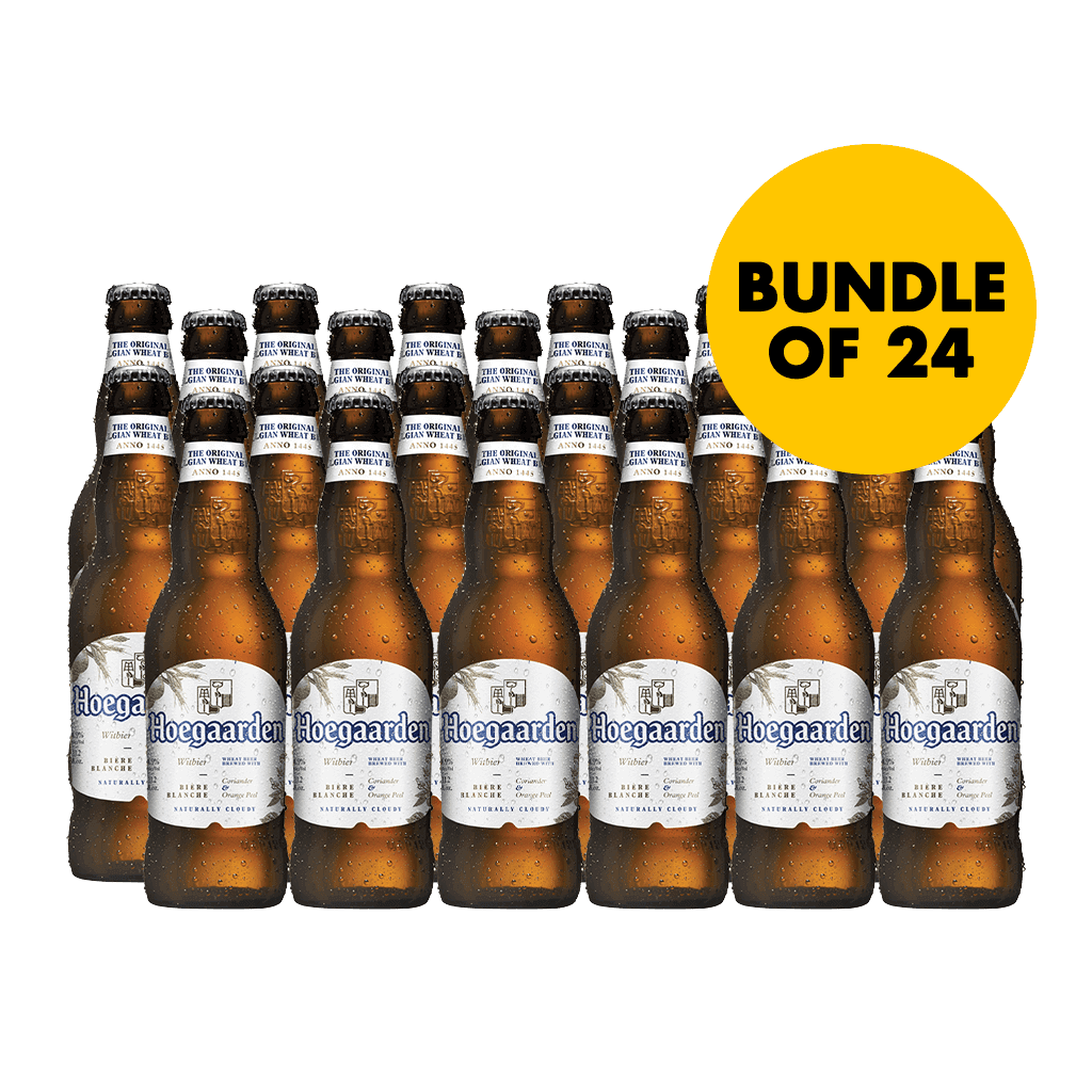 Hoegaarden White (Bottle) - Belgian Wheat Ale Beer - 330ml Bundle of 24 ...