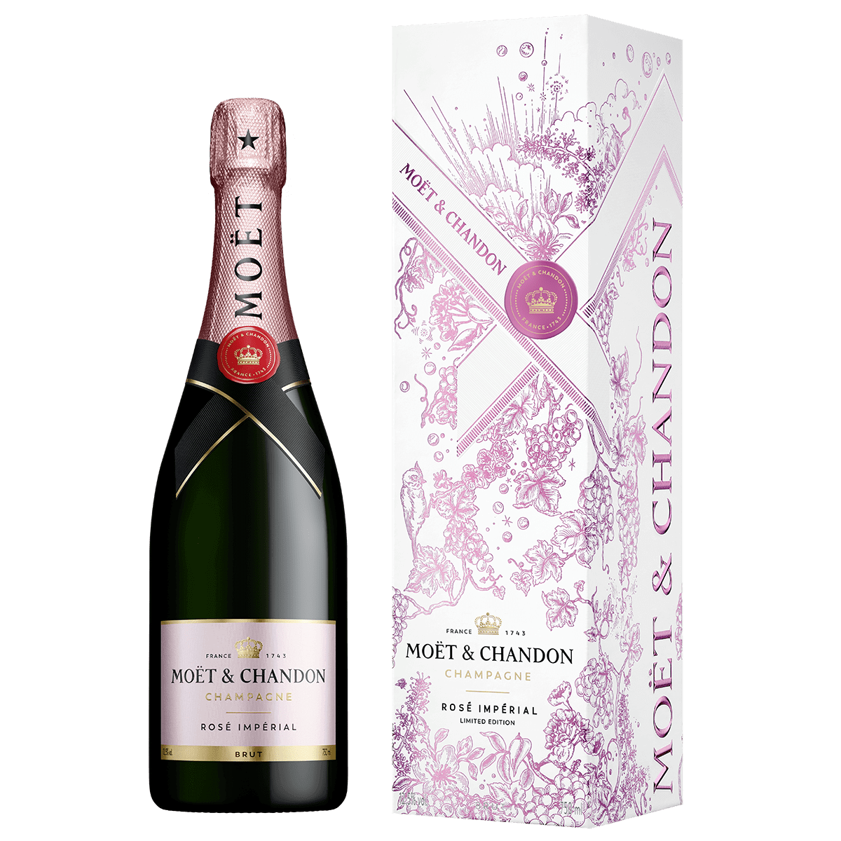 Moet & Chandon Imperial Rose Champagne 750ml Holiday Edition 2024 ...