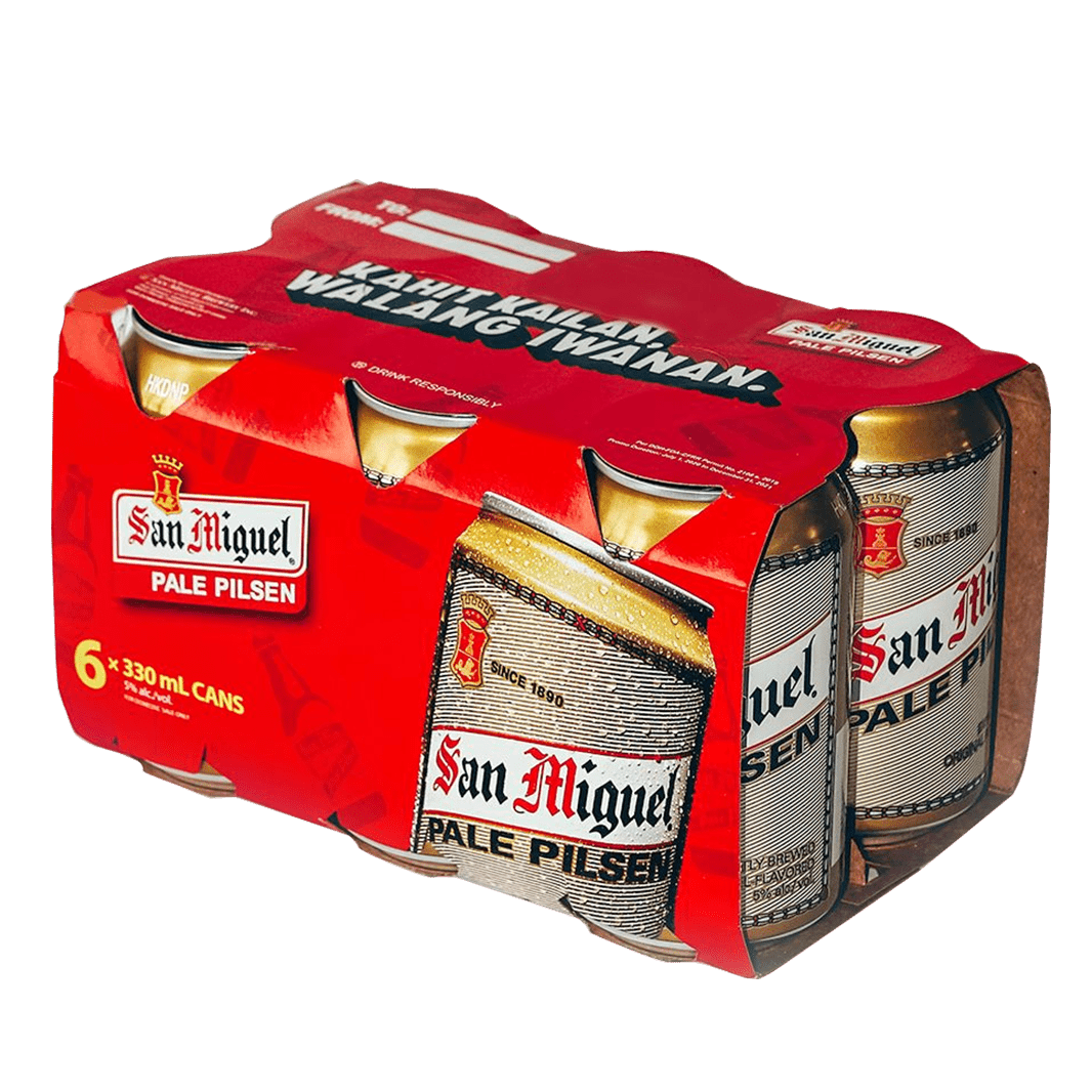 San Miguel Pale Pilsen Can 6-Pack - 330mL - Boozy.ph