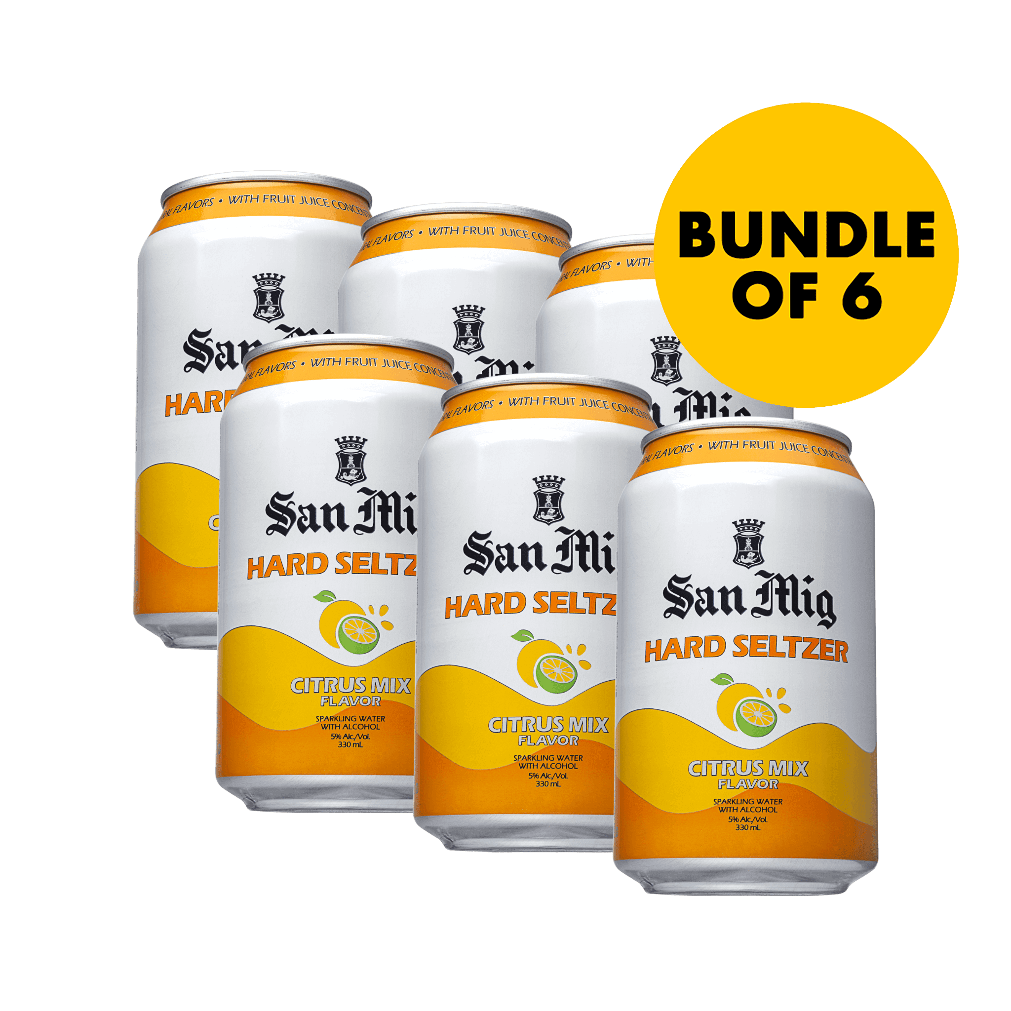 San Mig Hard Seltzer Citrus Mix 6x330ml - Boozy.ph