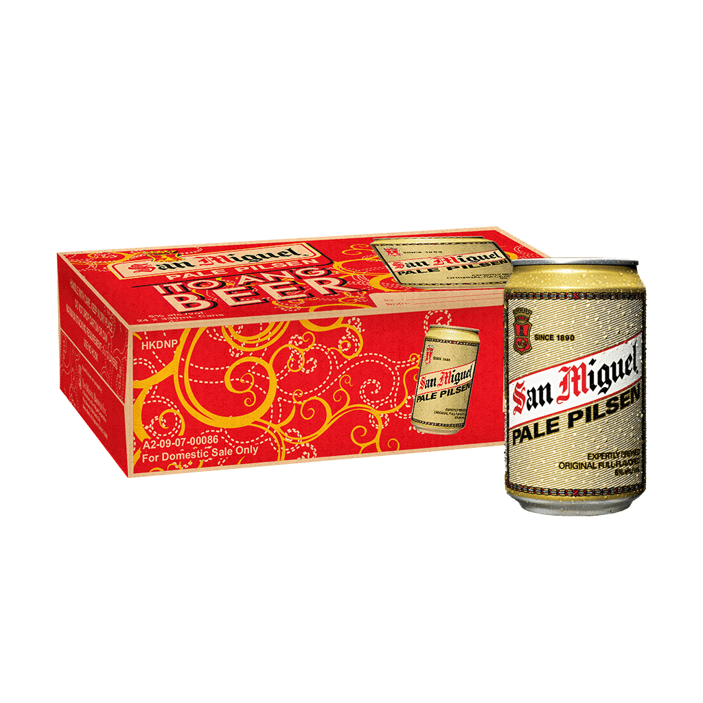 San Miguel Pale Pilsen Can Case of 24 - 330mL - Boozy.ph
