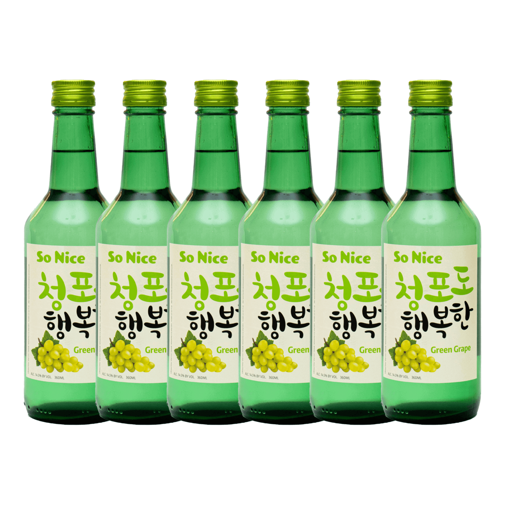 So Nice Green Grape Soju 360ml Bundle of 6 - Boozy.ph