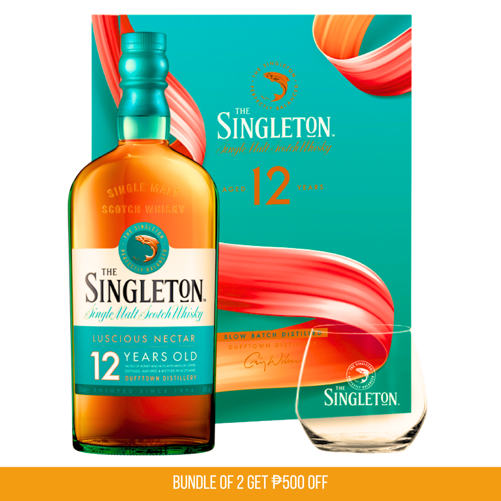 The Singleton of Dufftown 12 Year Old 700ml with (1) Rock Glass Bundle ...