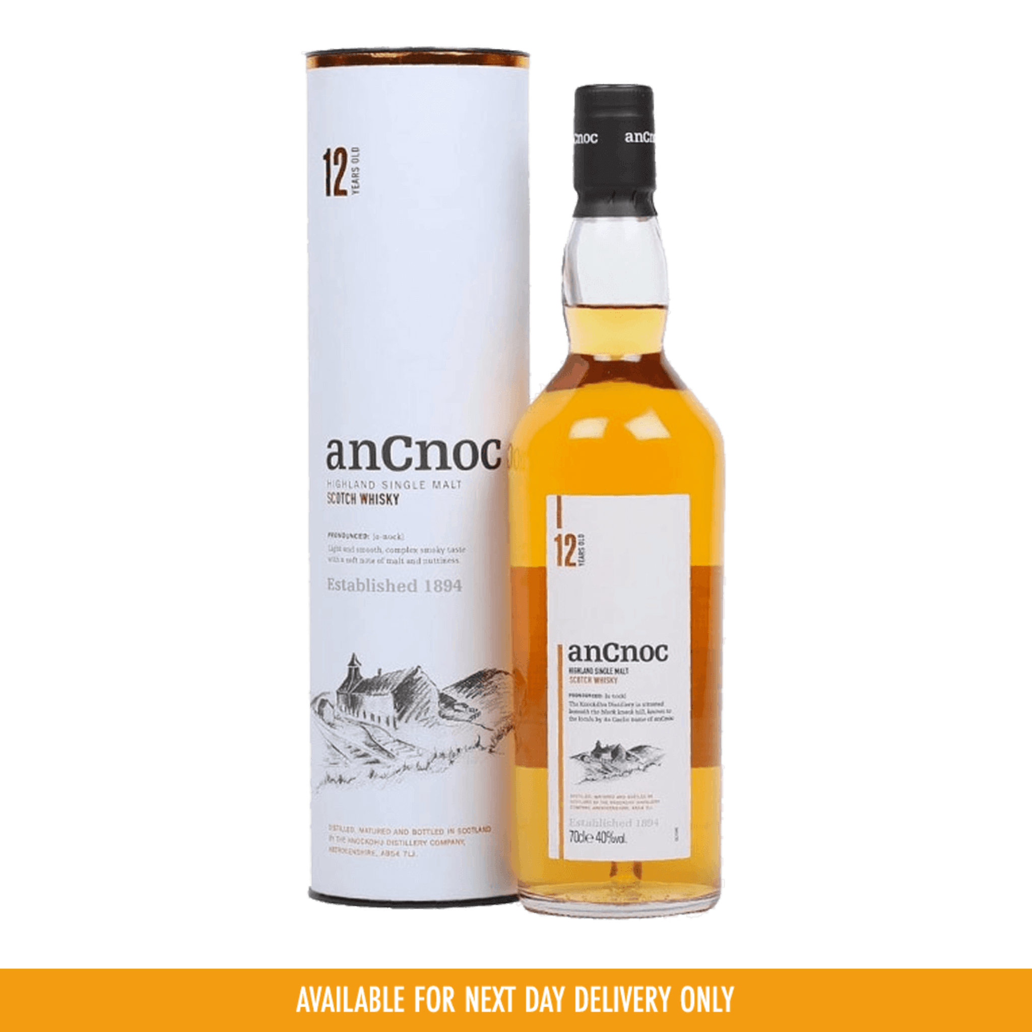 AnCnoc 12yo - Single Malt Scotch Whisky - 700ml - Boozy.ph