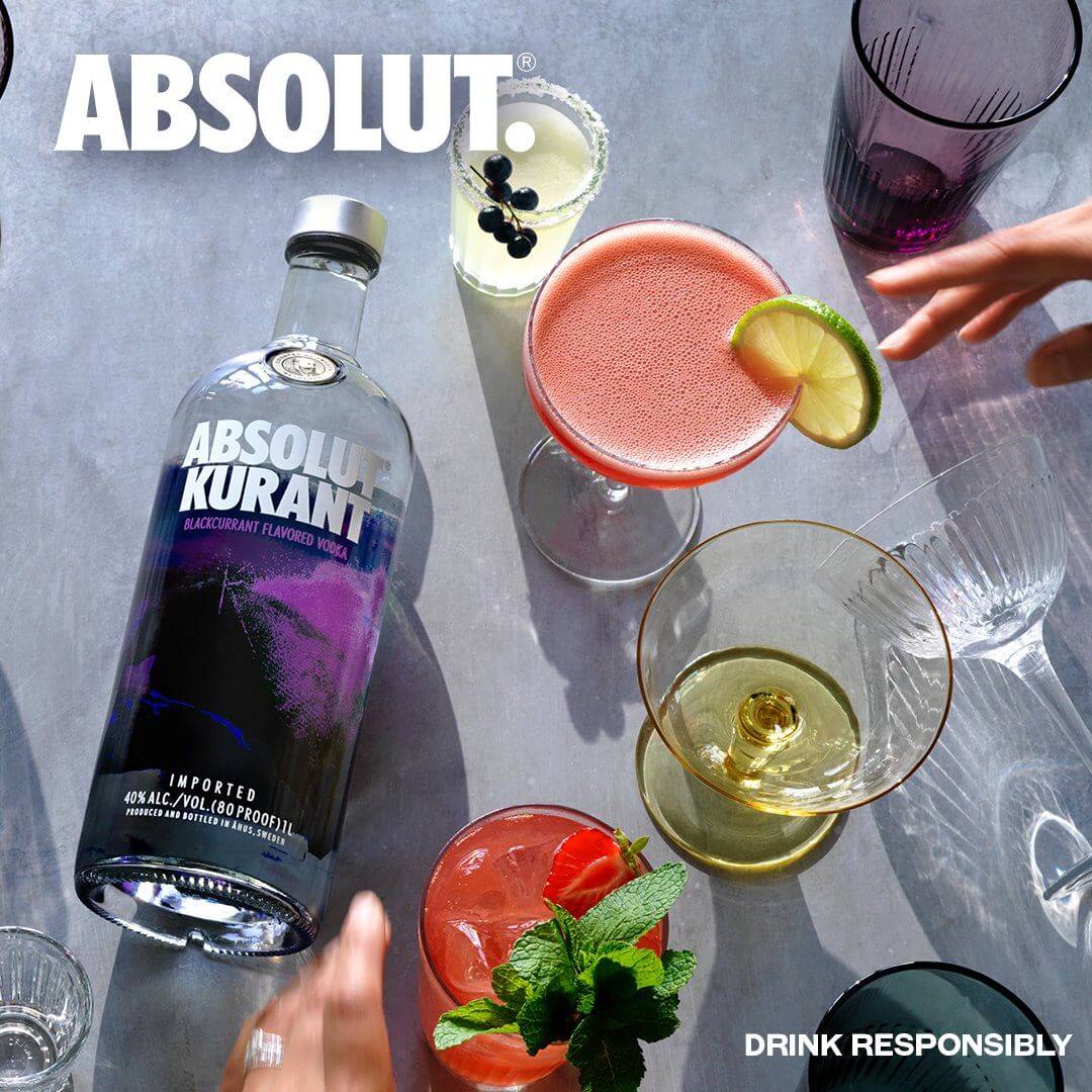Absolut Kurant Vodka 700ml - Boozy.ph