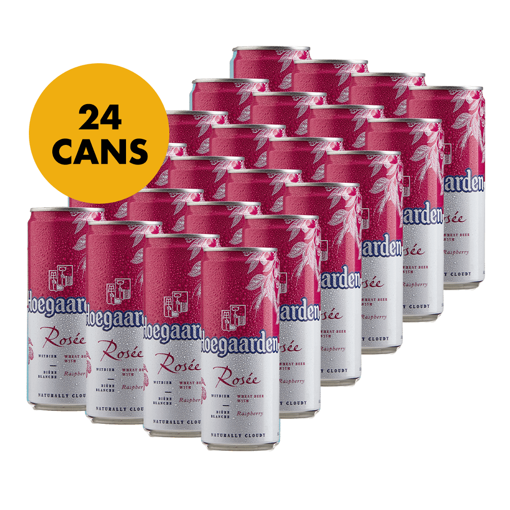 Hoegaarden Rosée (Can) - Belgian Flavored Beer - 330ml Bundle of 24 ...