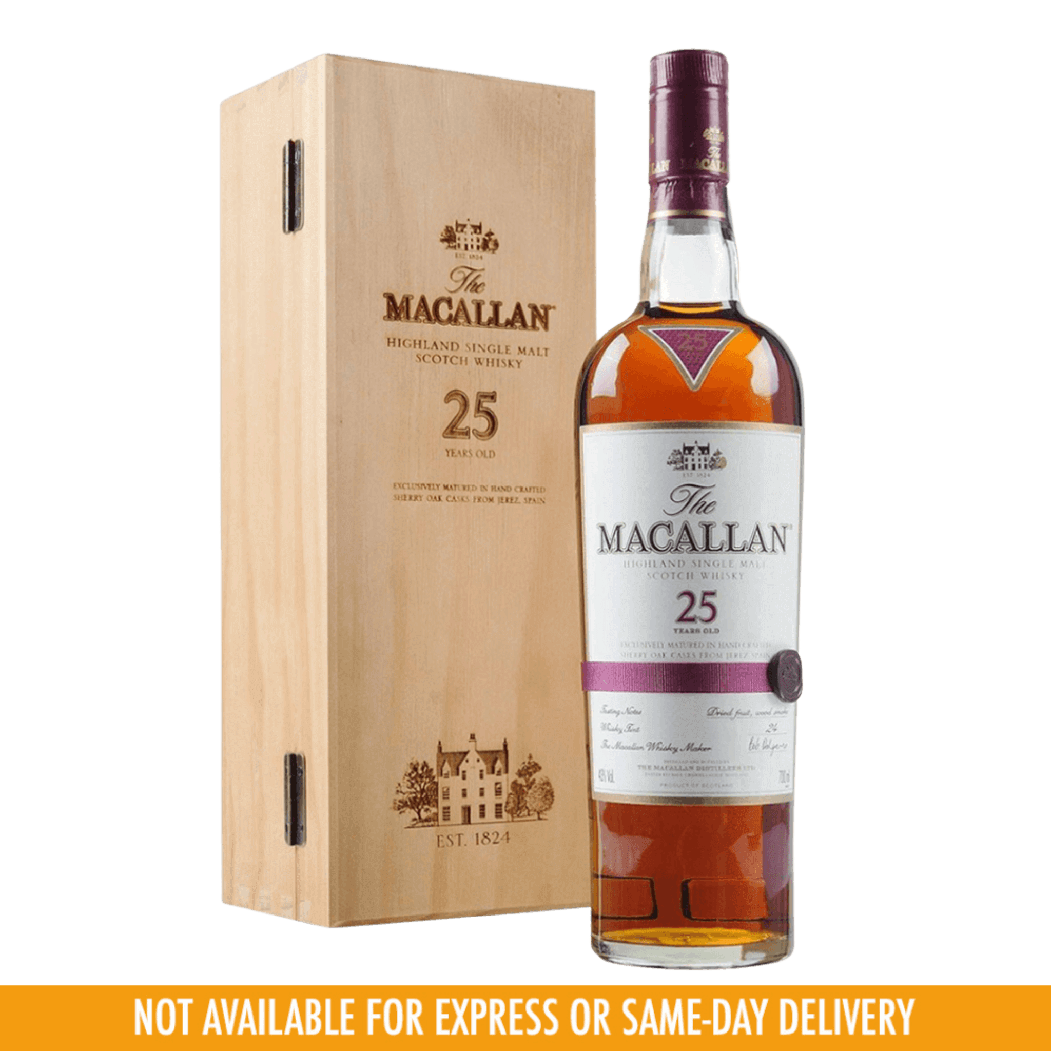 The Macallan Sherry Oak 25yo - Single Malt Scotch Whisky - 700ml - Boozy.ph