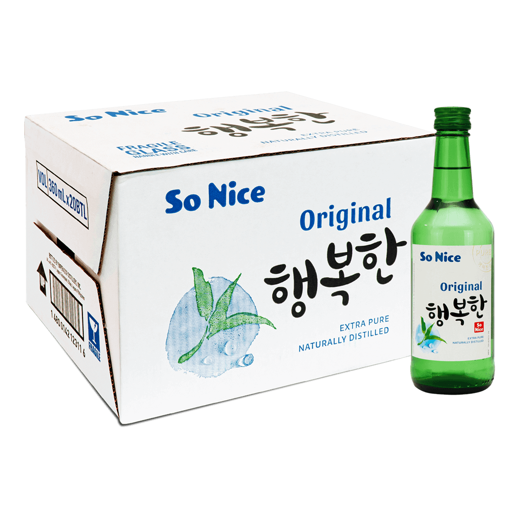 So Nice Original Soju 360ml Case of 20 - Boozy.ph
