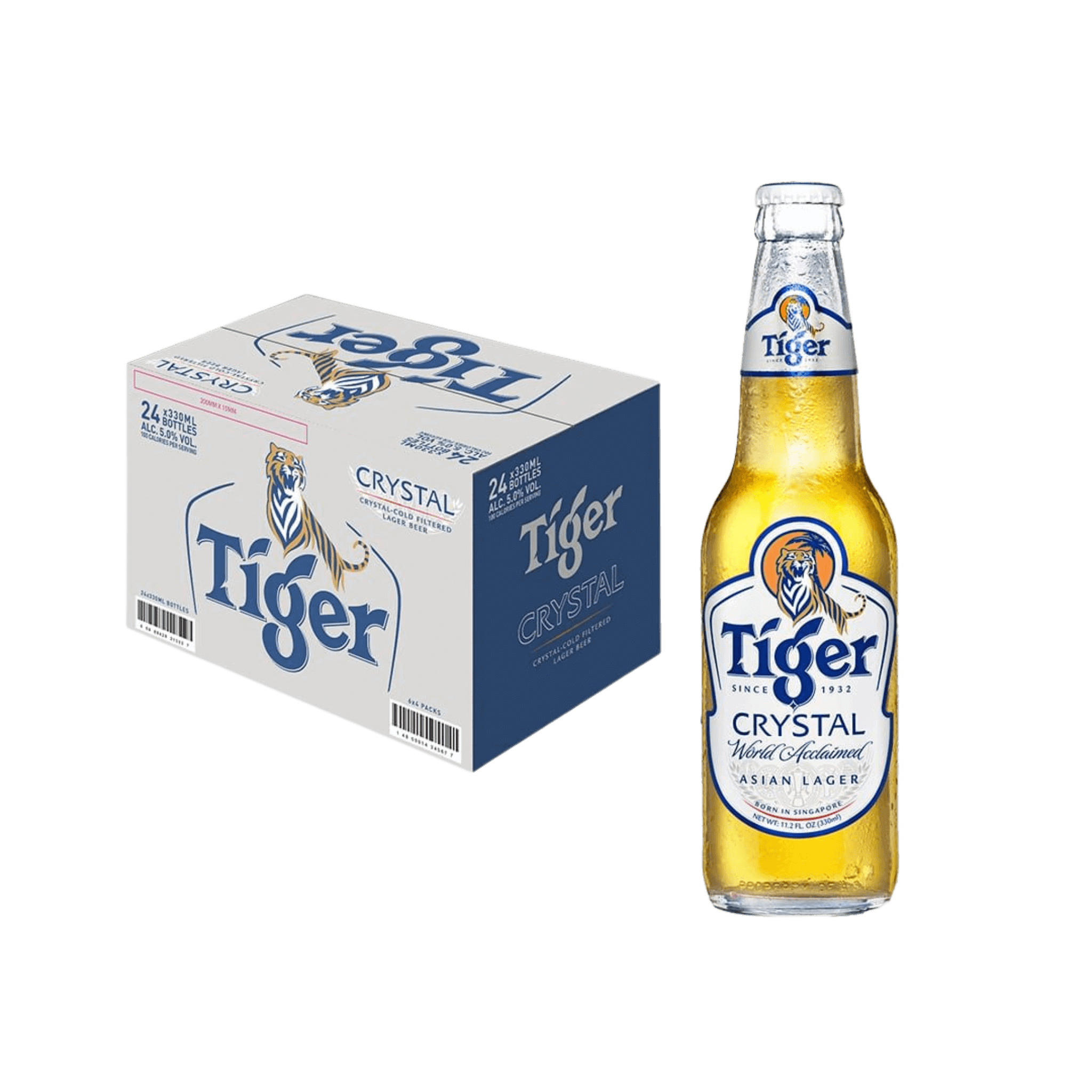Tiger Crystal 330ml Case 24 Bottles - Boozy.ph