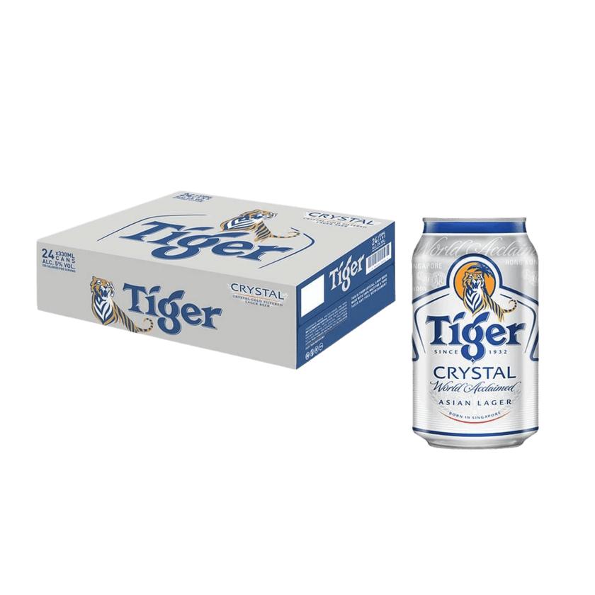 Tiger Crystal 330ml Case 24 Cans - Boozy.ph